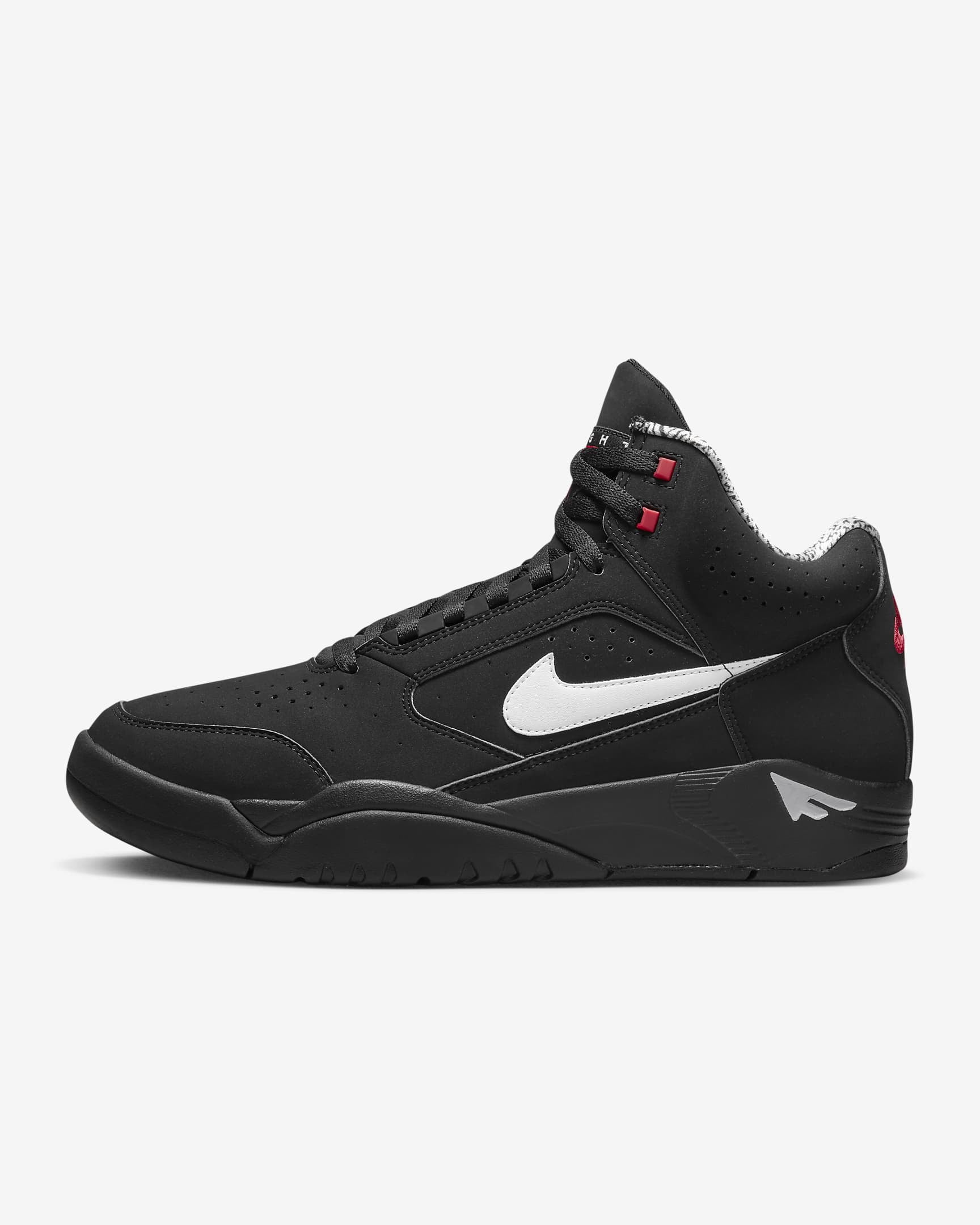 Nike Air Flight Lite Mid Black White Vasity Red Size 14M - Walmart.com