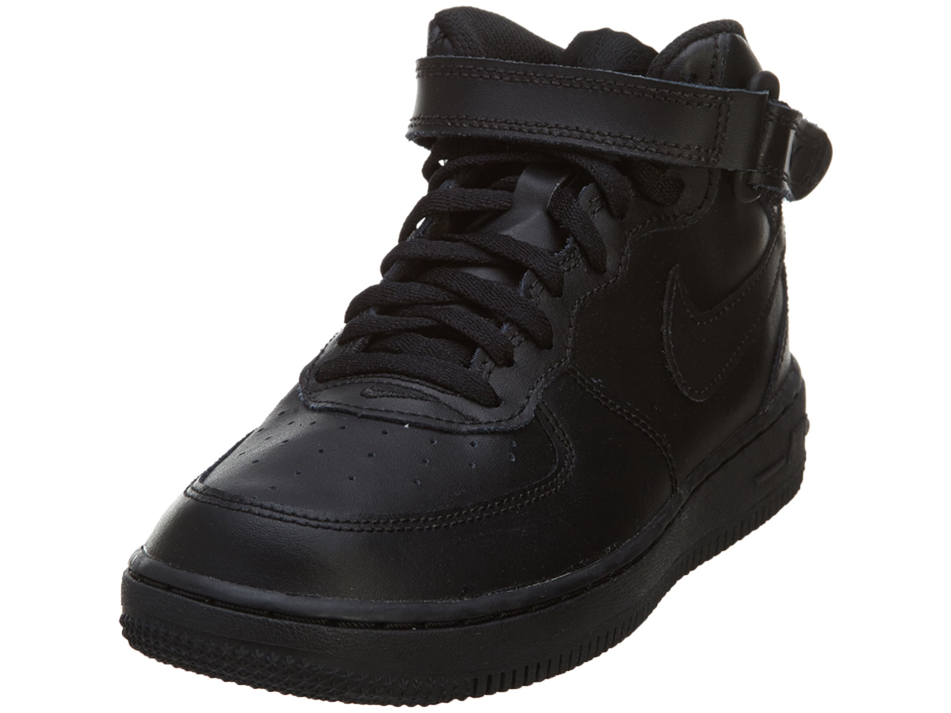 Nike Air Force 1 Black Mid Top Basketball Shoes Boys / Girls Style ...