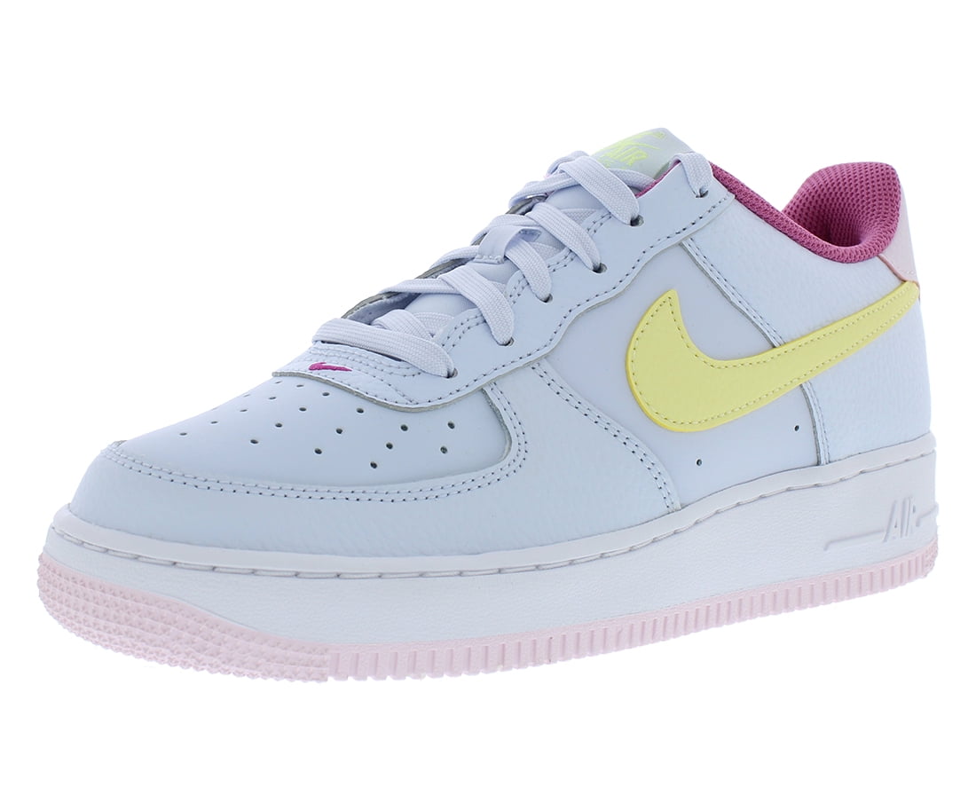 Nike Air Force 1 GS Girls Shoes Size 6.5, Color: Football Grey/Citron ...