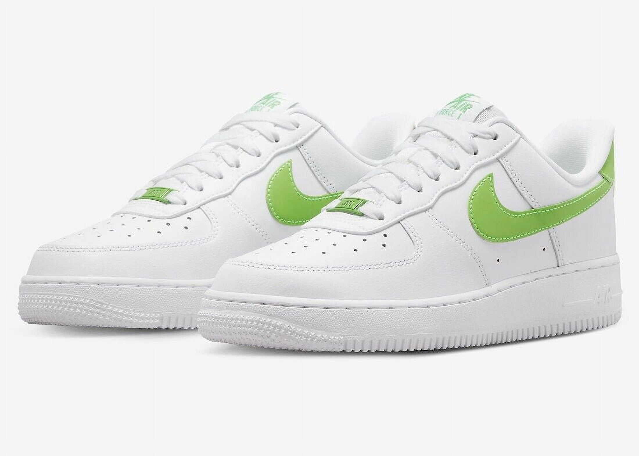 Nike Air Force 1 Low, Women's White Green Leather Shoes, Size 8 DD8959 ...