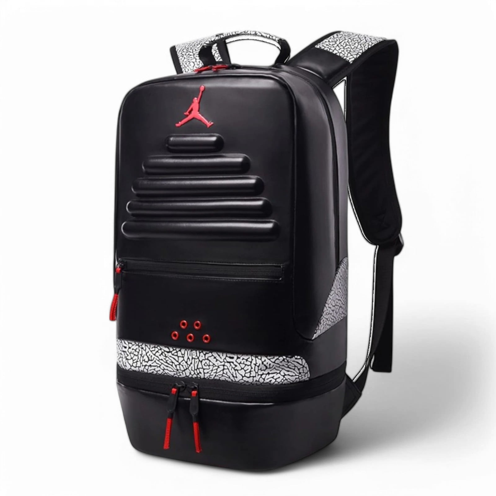 Nike Air Jordan 3 III Retro Black Cement Grey Red Spizike Backpack ...