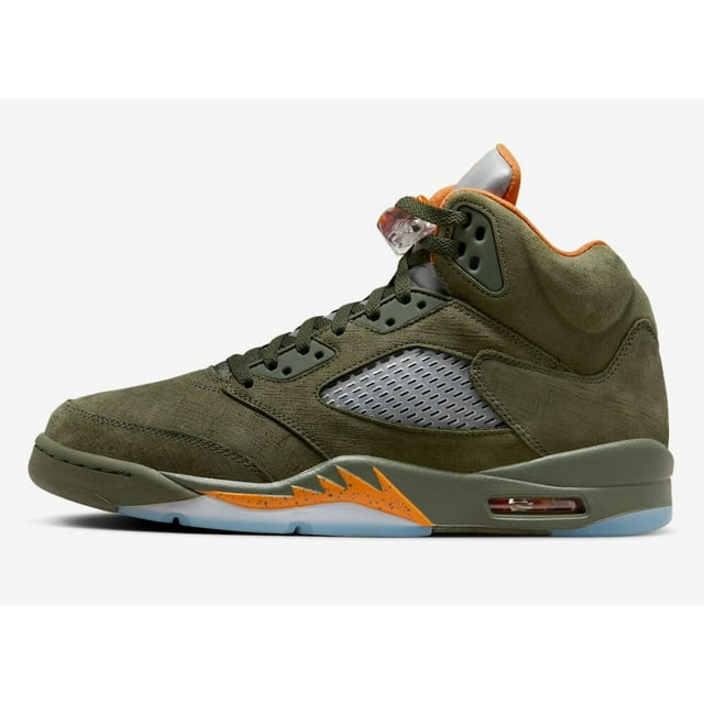 Nike Air Jordan 5 Retro Army Olive/Solar Orange DD0587-308 Men's Size 11 Medium - Walmart.com