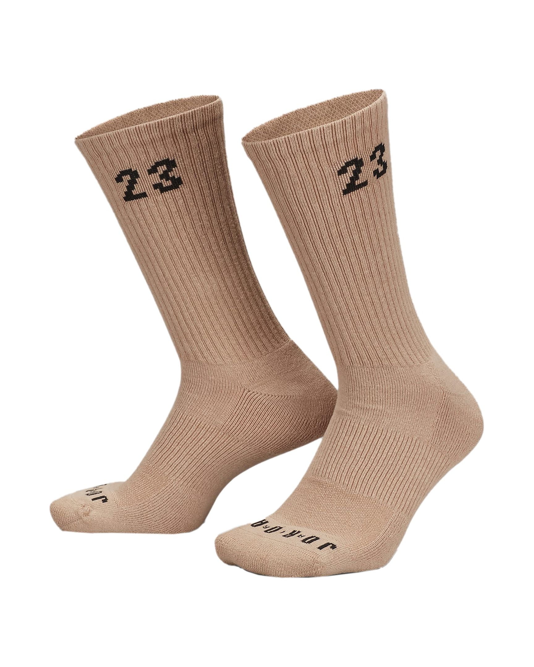 Nike Air Jordan Essential Cushioned Crew Men Socks 3 Pairs Tan DA5718 ...