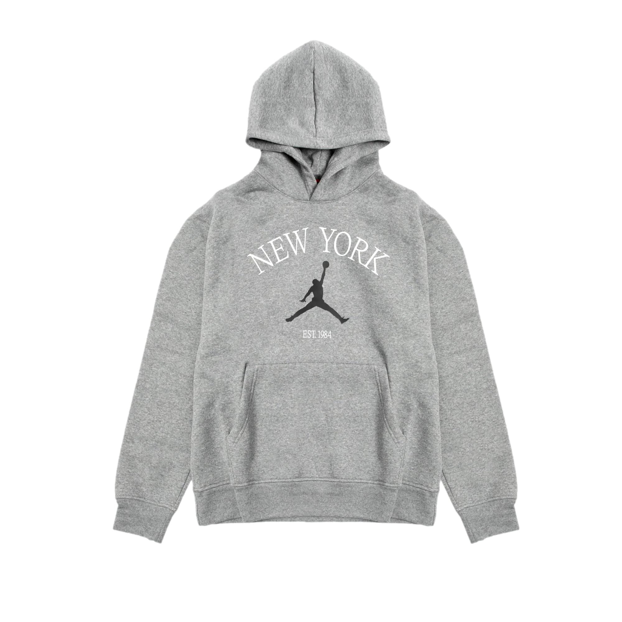 Nike Air Jordan New York City Pullover Hoodie Carbon Heather HF1489-091 ...