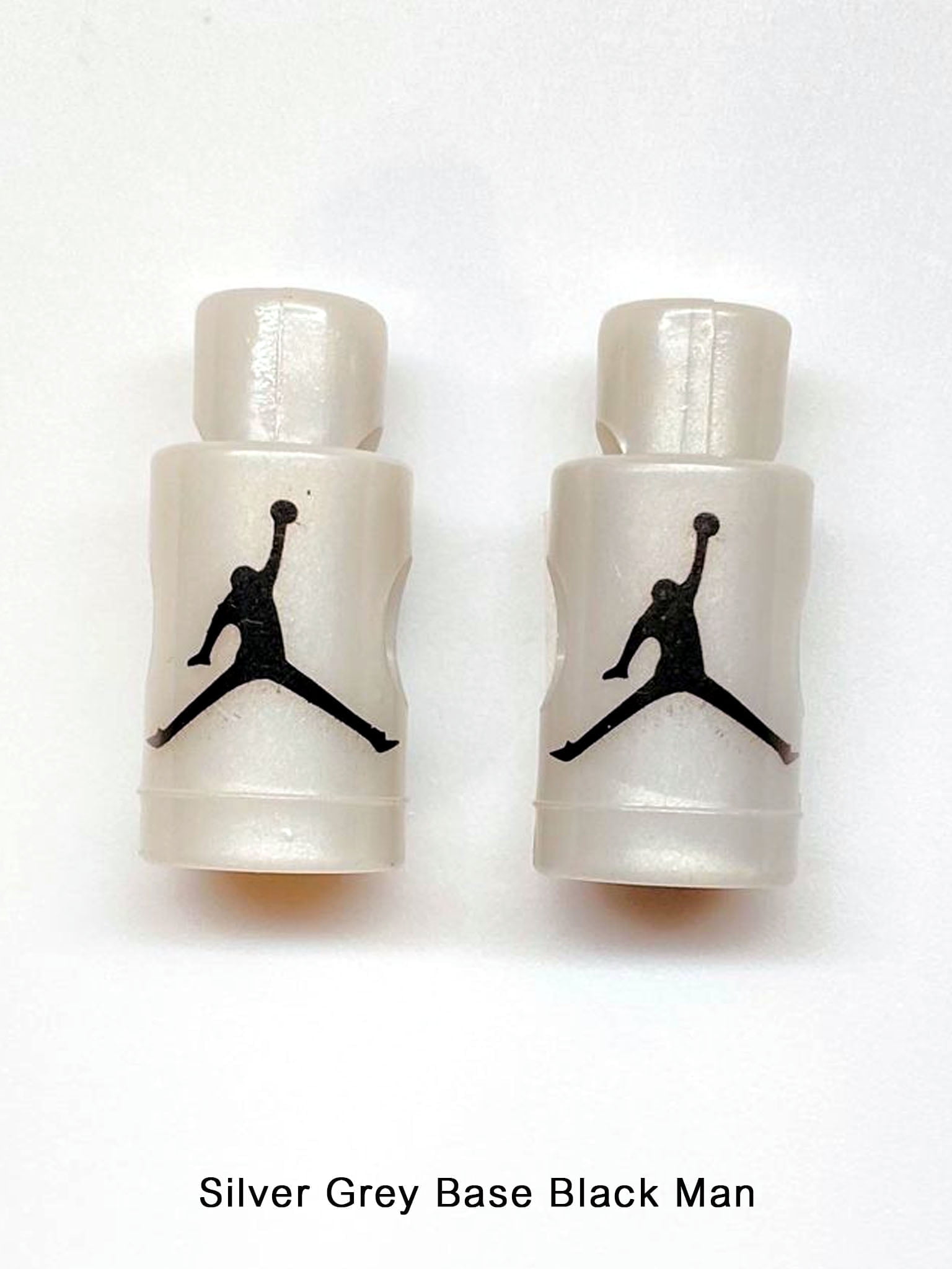 Nike Air Jordan Silver Grey Base Black Jumpman Shoe VI Lace Lock ...