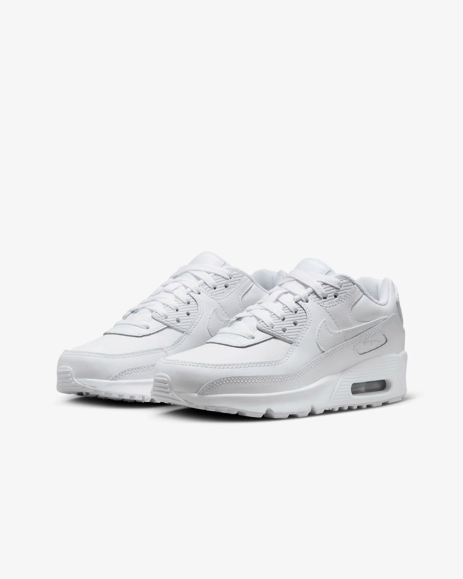 Nike Air Max 90 HF6358-102 Sneaker Kids White Lace-Up Grade School ...