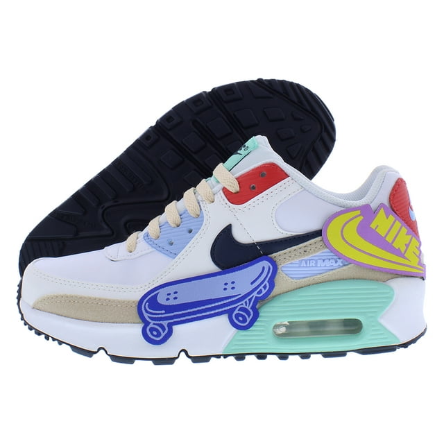 Nike Air Max 90 Ltr Se GS Boys Shoes Size 7, Color: White/Multi-Colored ...