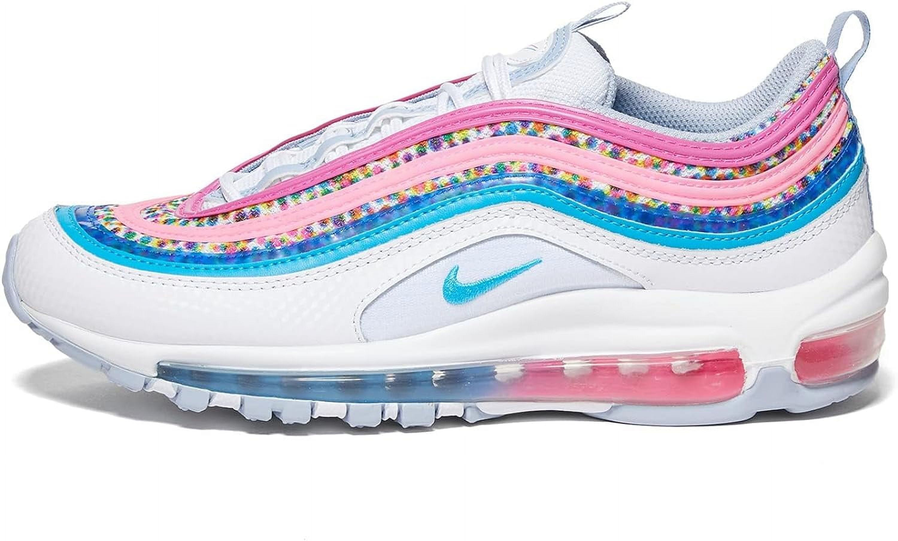 Nike Air Max 97 Se GS Girls Shoes Size 4, Color: White/Pink/Blue ...