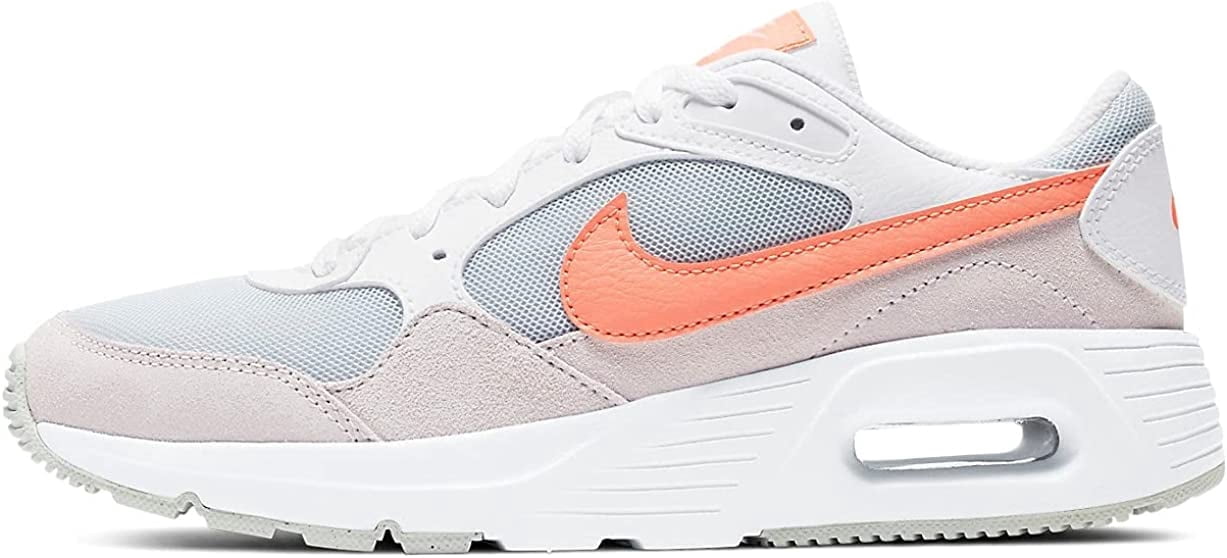 Nike Air Max SC Casual Running Shoe for Girls, Size 4, White/Orange ...