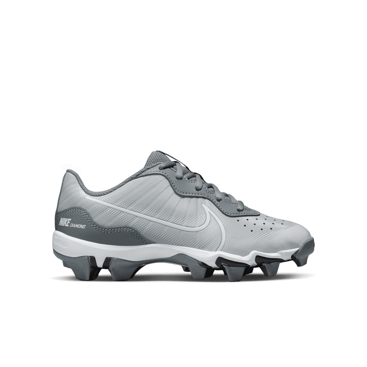 Nike Alpha Huarache 4 Keystone Boy's Rubber Baseball Cleats Gray | Gray ...