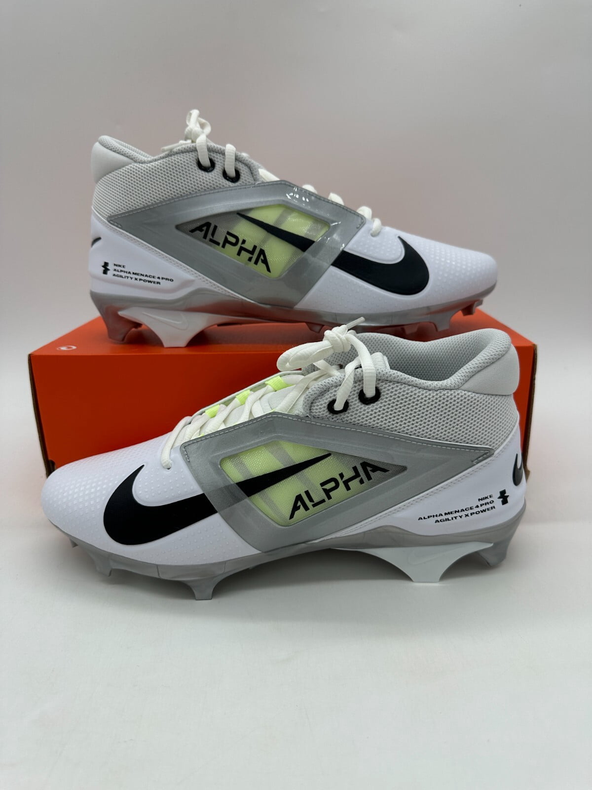Nike Alpha Menace 4 Pro Men's Size 10.5 White Grey Athletic Shoes ...