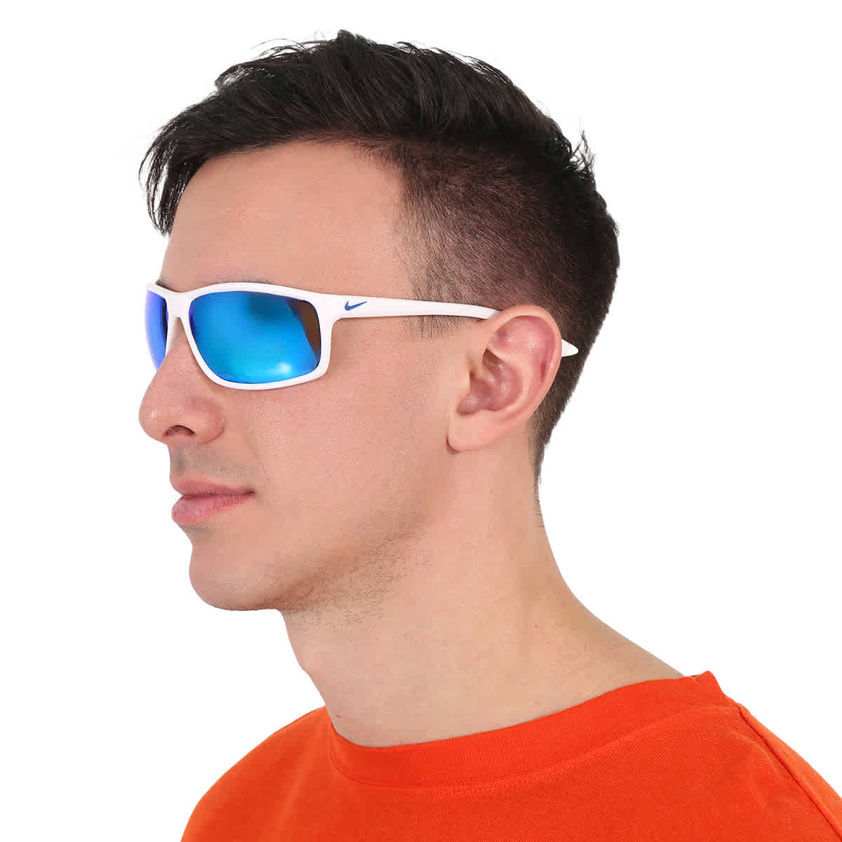 Nike Blue Mirror Wrap Men's Sunglasses NIKE ADRENALINE M EV1113 100 66 ...