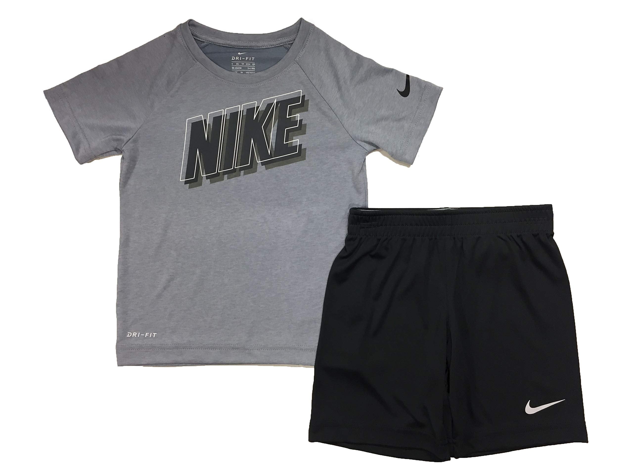 Nike Boys Dri-Fit T-Shirt & Shorts 2 Piece Set Anthracite86E908-693 ...