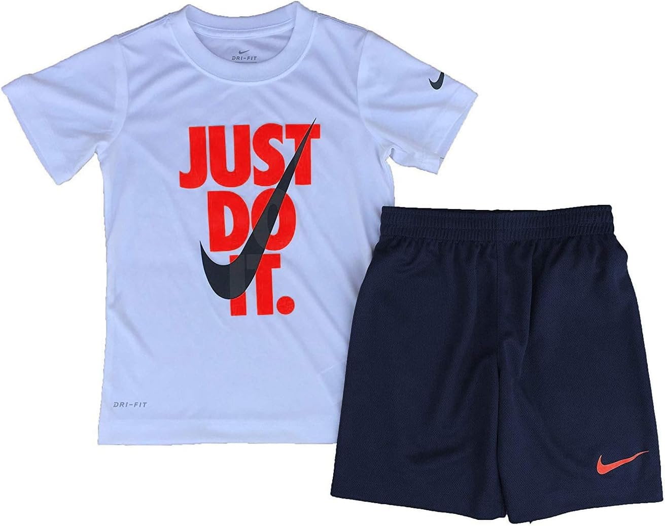 Nike Boys Dri-Fit T-Shirt & Shorts 2 Piece Set Midnight Navy86F026-U90 ...