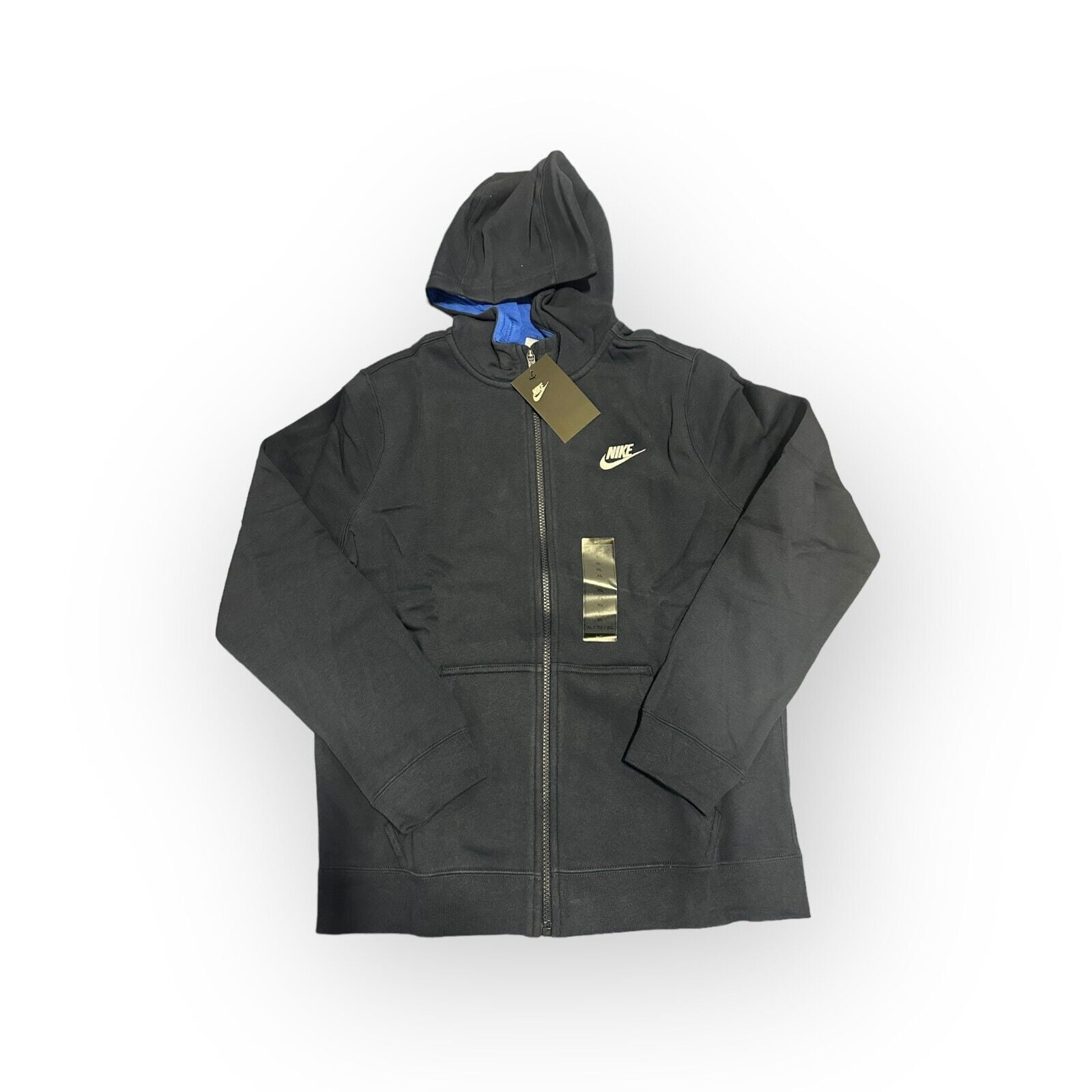 Nike Boys Essential Navy Blue Hooded Zip-Up Sweatshirt 805499-451 (XL) - Walmart.com