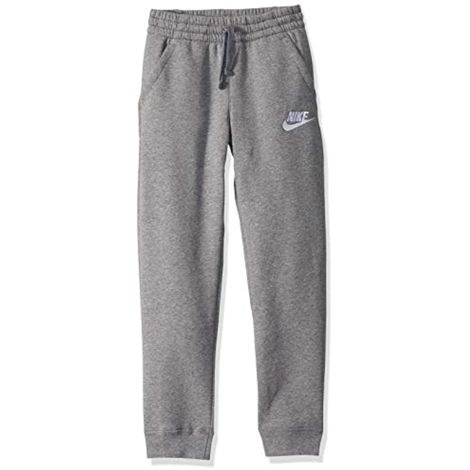 Nike Boys NSW Club Jogger Fleece Pant, Carbon Heather/Cool Grey/White ...