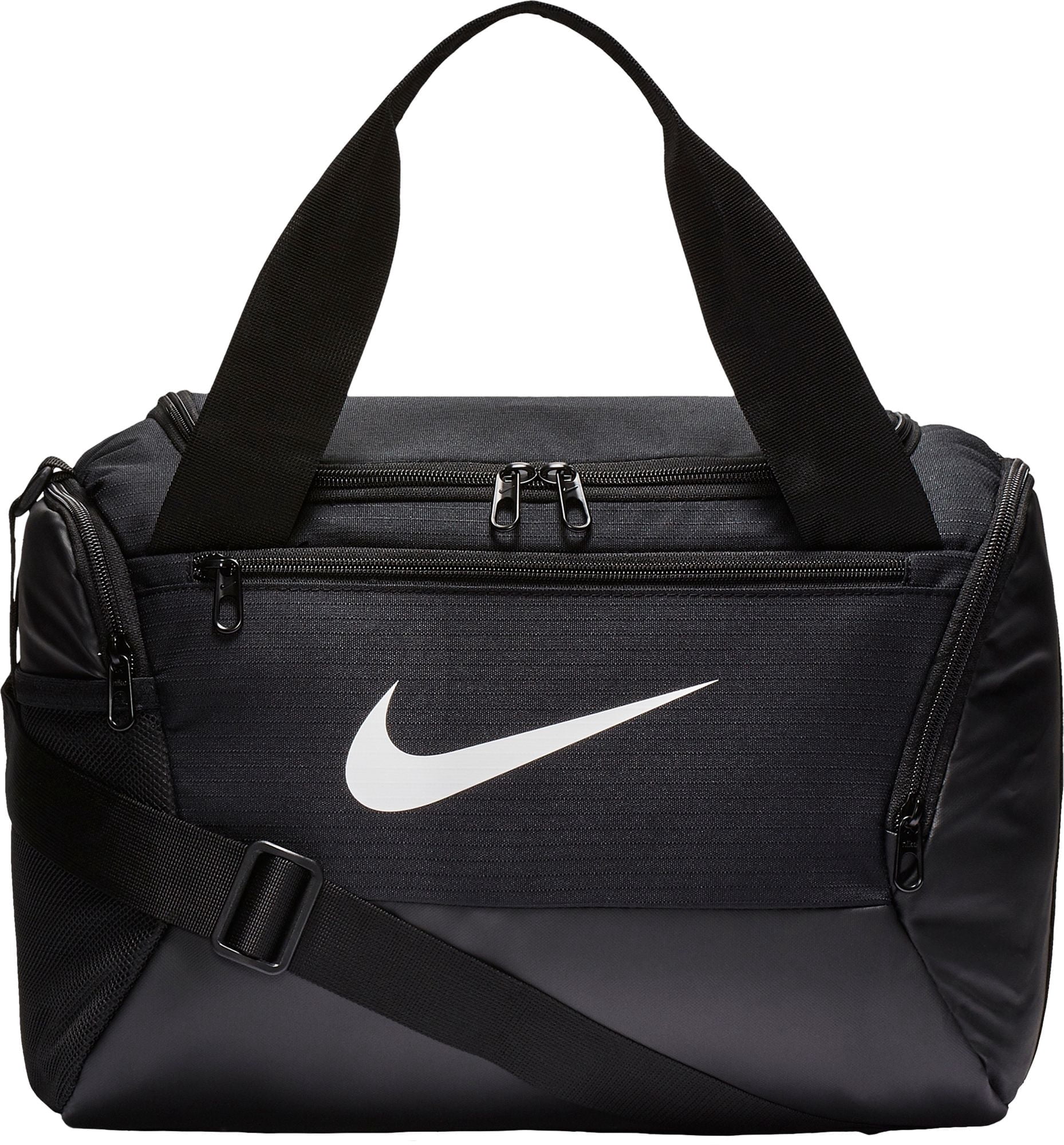 Nike Brasilia 9.0 Small Duffel Bag with Zippered Pockets, Black ...