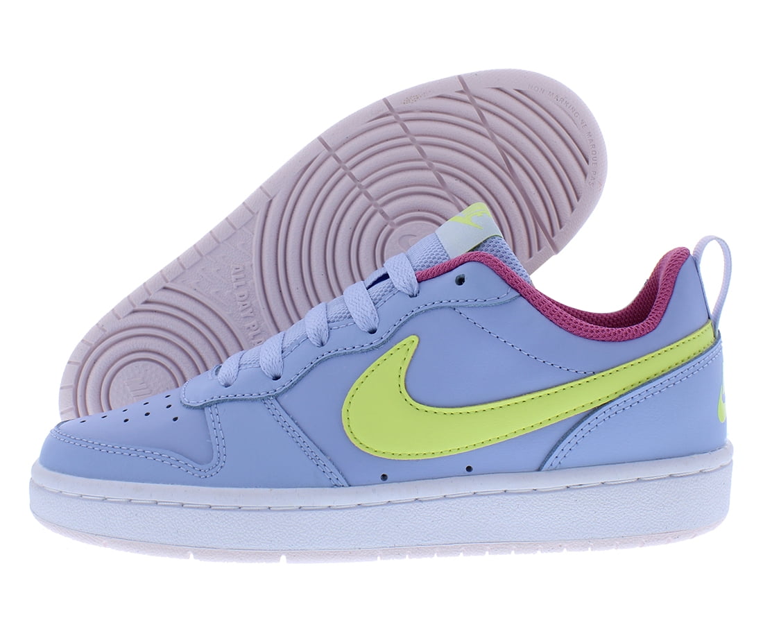 Nike Court Borough Low 2 GS Girls Shoes Size 6.5, Color: Blue/Neon/Pink ...