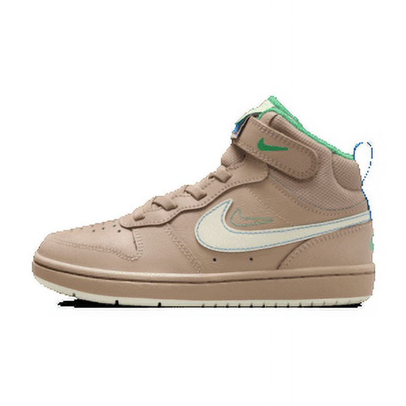 Nike Court Borough Mid 2 SE Little Kids' Shoes Color: Hemp/Barely Volt ...
