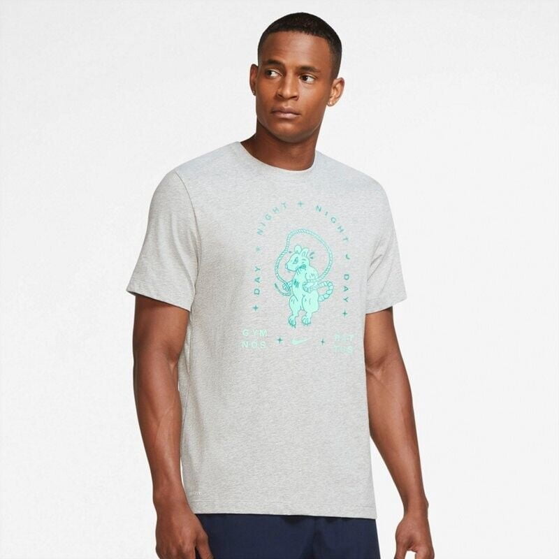 Nike Dri Fit Men's Gym Rat Graphic T-Shirt in Grey DA1768-063 - Walmart.com