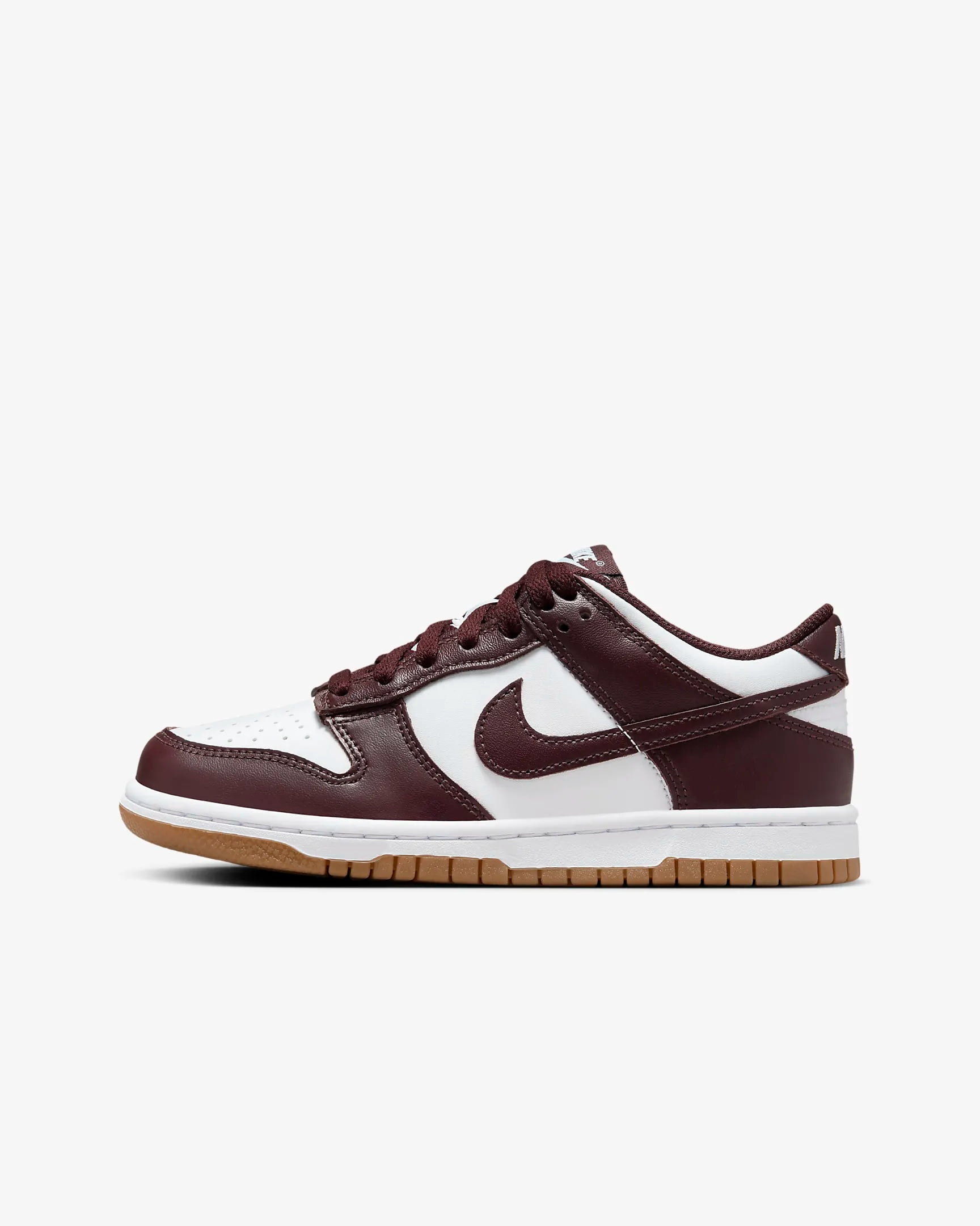 NIKE Unisex Child Big Kid 6.5 HJ9282-100 White/Burgundy Crush-gum Light ...