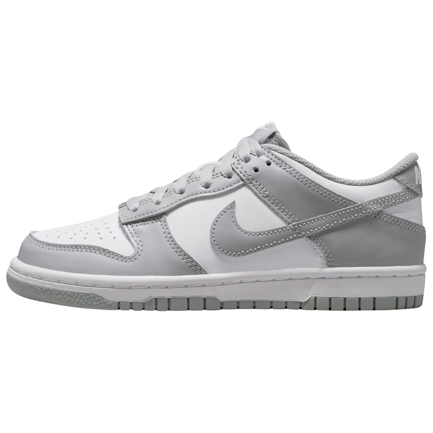 Big Kid's Nike Dunk Low White/Lt Smoke Grey-White (FB9109 123) - 4 ...