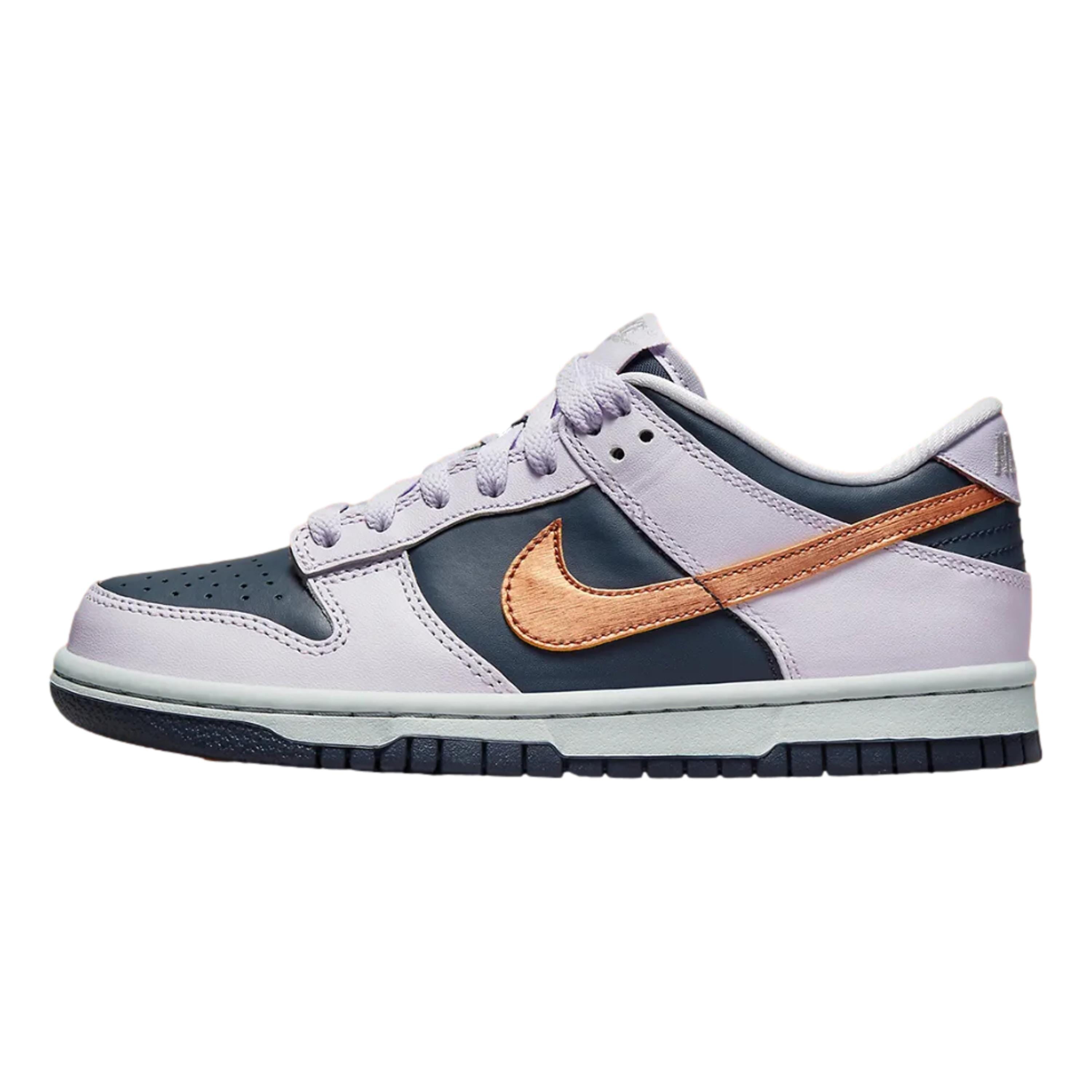 Big Kid's Nike Dunk Low SE Thunder Blue/Metallic Copper (DX1663 400 ...