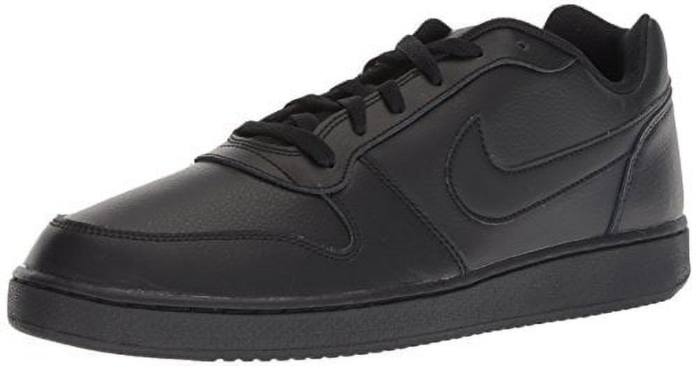 Nike Ebernon Low AQ1775-003 Men's Black Leather Basketball Sneaker ...