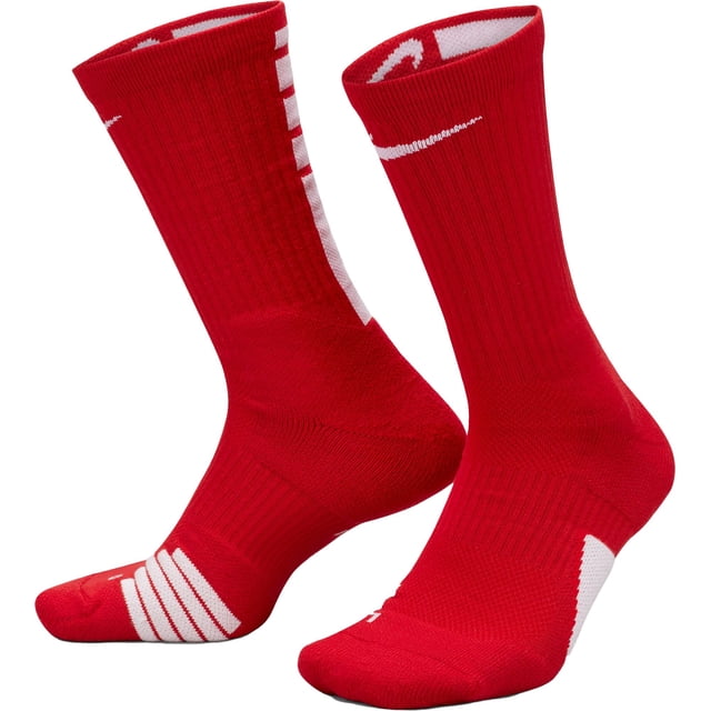 Nike Elite Basketball Crew Socks (University Red/White/Whit) - Walmart.com