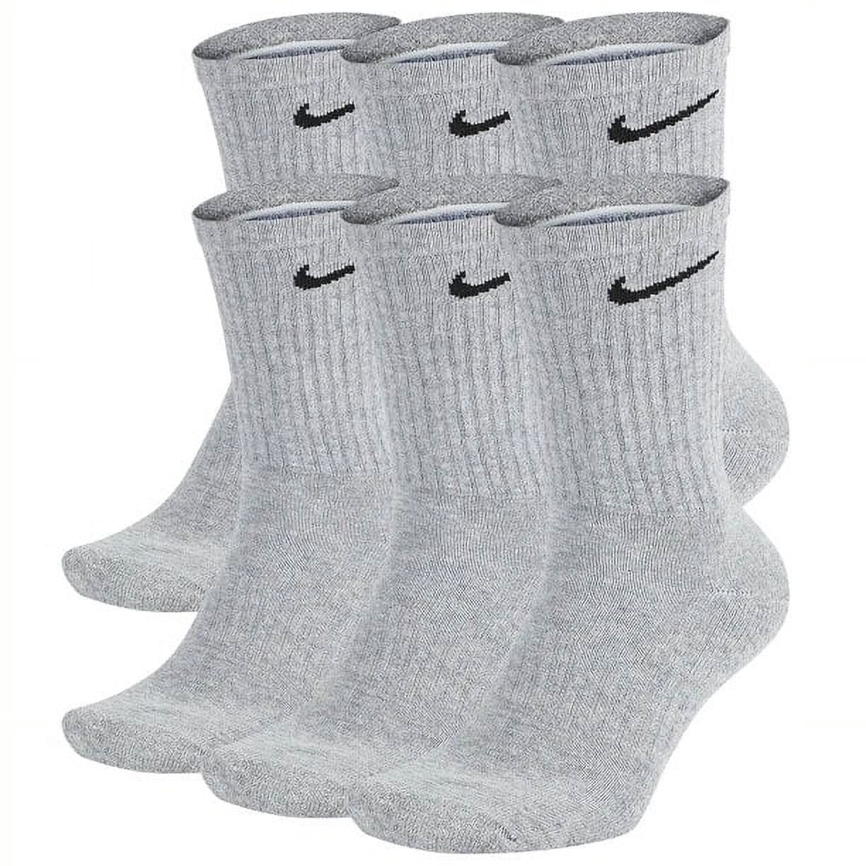 Nike Everyday Crew Cushion Socks Carbon Heather SX7666 064 Sz XL (12-15 ...
