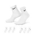 Nike Unisex Everyday Cotton Cushioned Training Ankle Socks White Size
