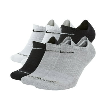 Nike Unisex Dri-Fit Cushioned Crew Training Socks (6 Pair), White, Large, Women - Walmart.com
