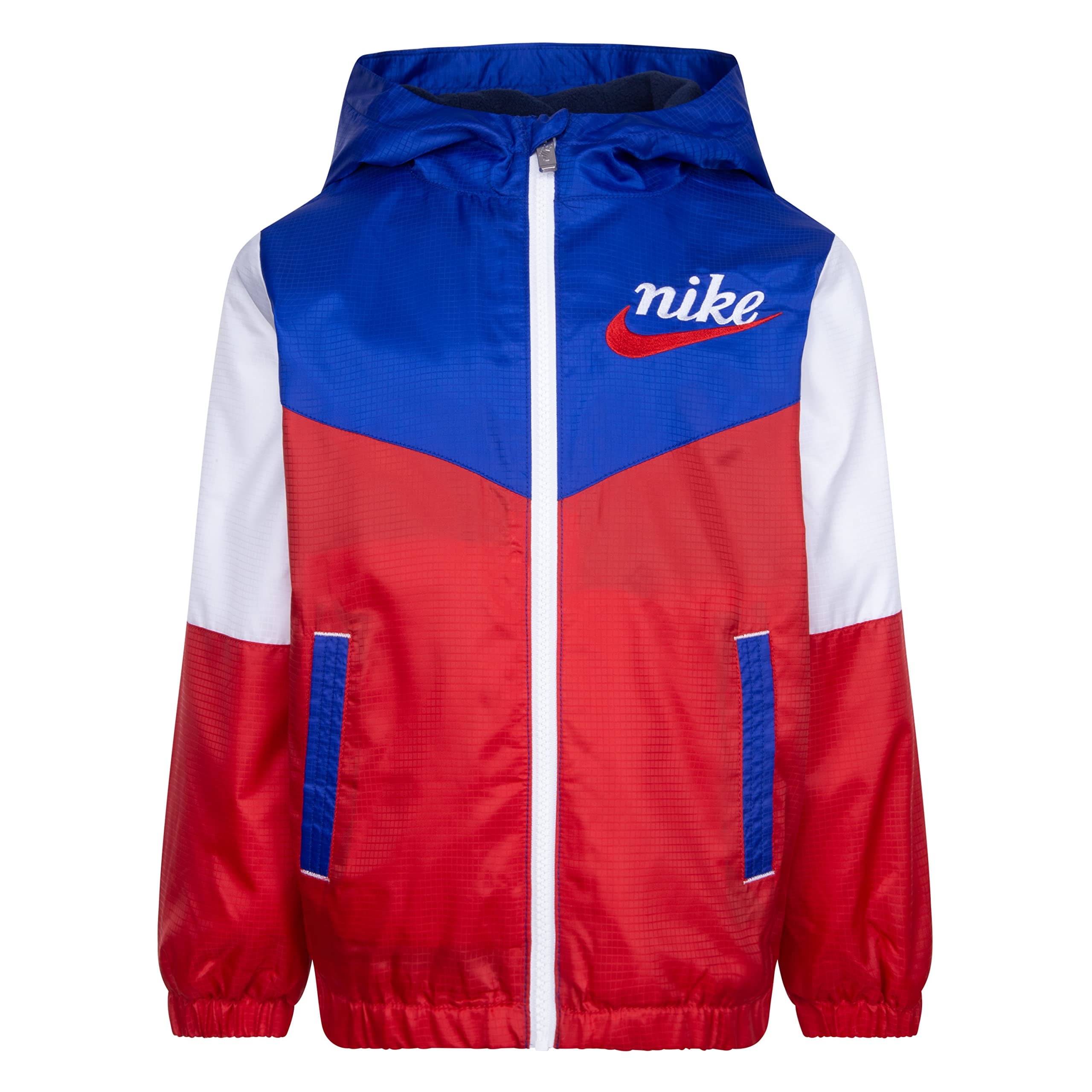 Nike Fleece Lined Windbreaker Jacket (Little Kids/FBig Kids) (Boys ...