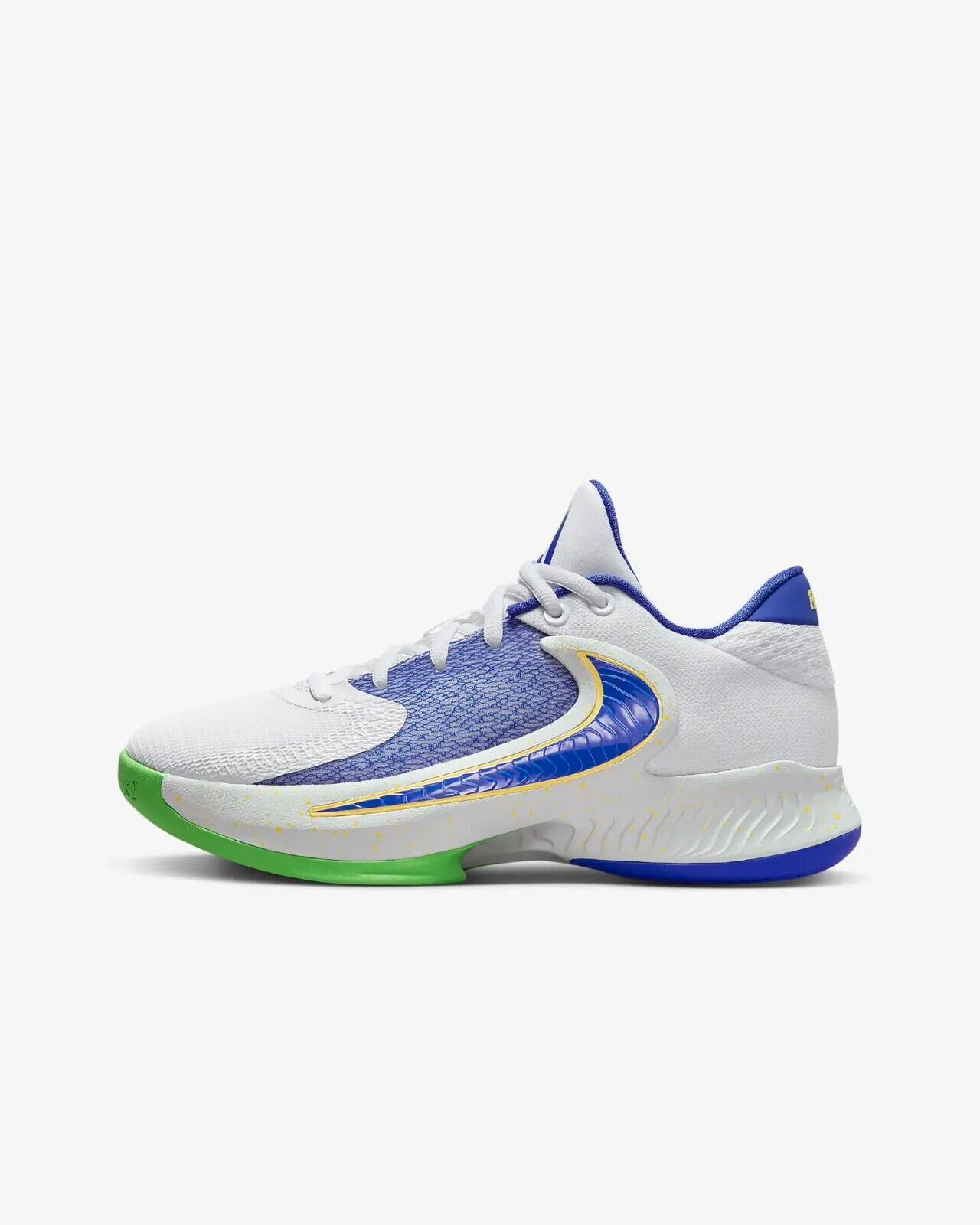 Nike Freak 4 DQ0553-103 (GS) Big Kids White/Hyper Royal Basketball ...