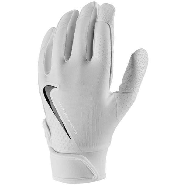 Nike Girls' Hyperdiamond 2.0 Batting Gloves (White/White/Black, S ...
