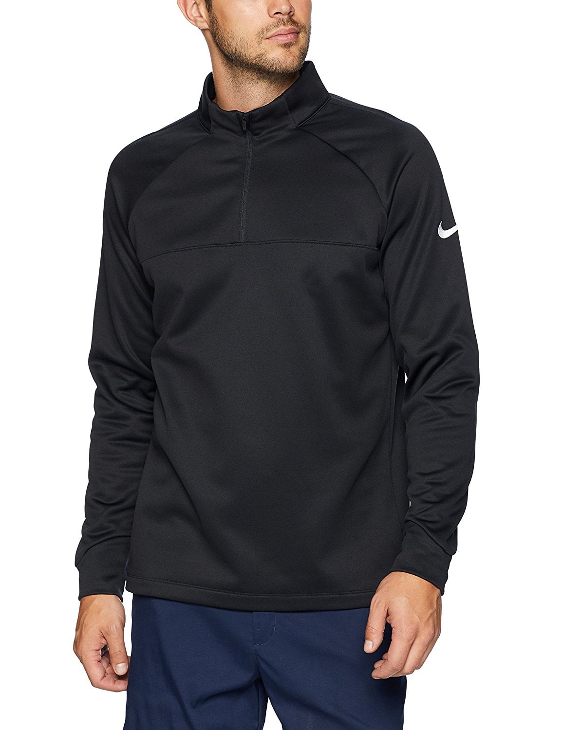 Nike Golf Men's Therma Golf Fleece Lined 1/2 Zip Top, Black, Large ...