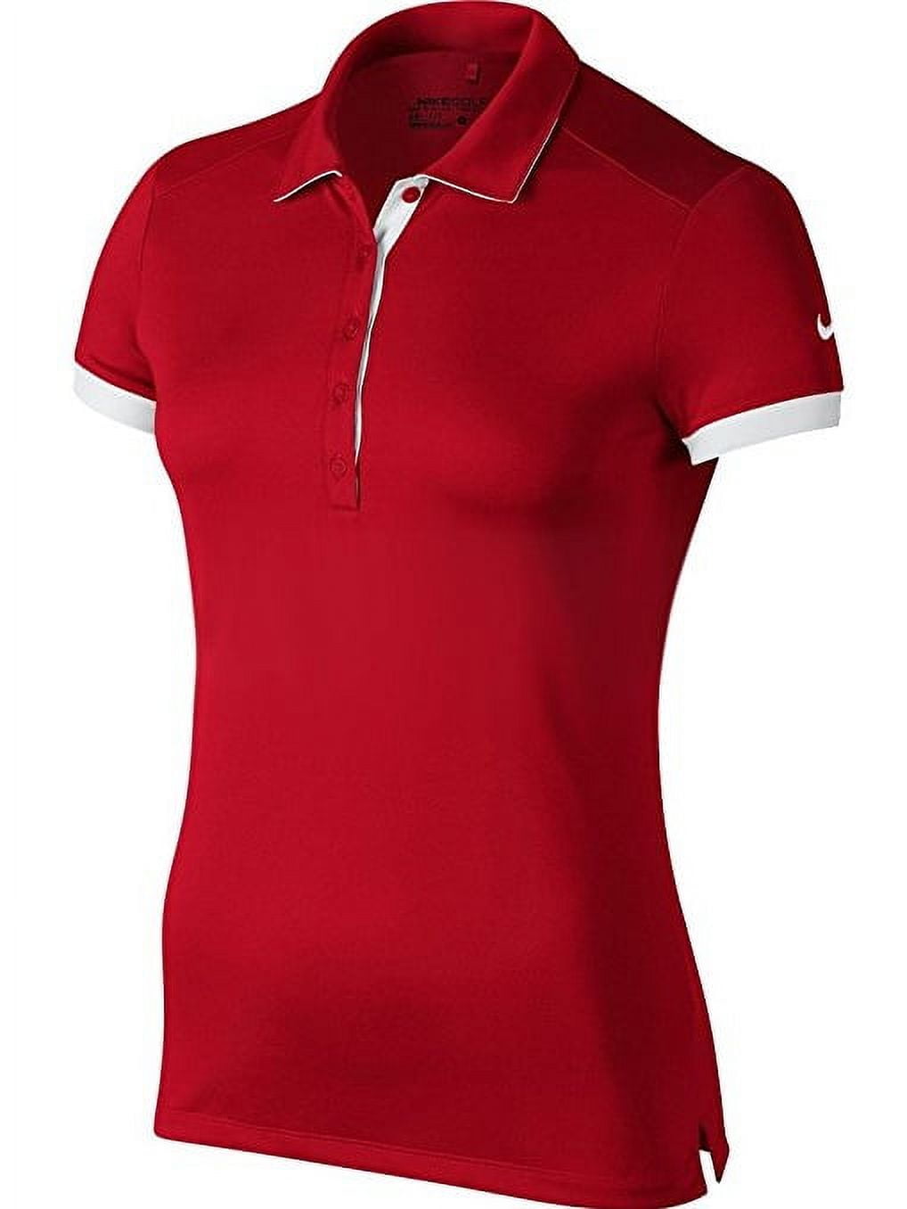 Nike Golf Womens Dri-Fit Solid Victory Swoosh Polo - Walmart.com