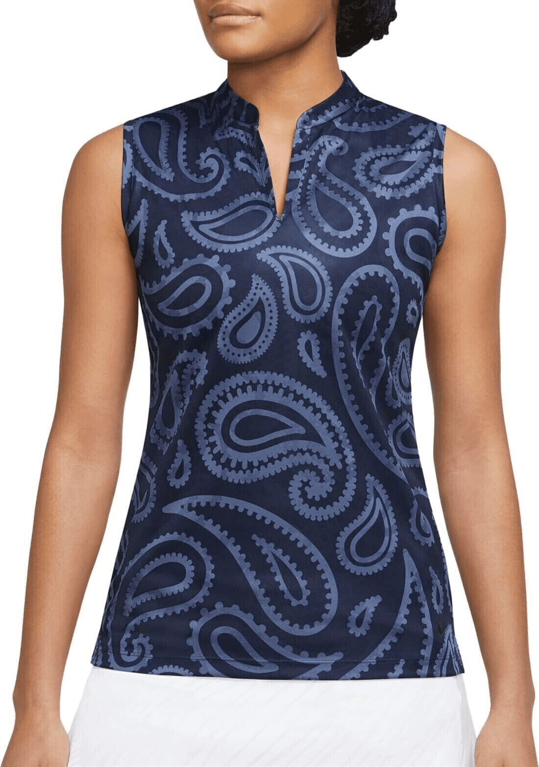 Nike Golf Womens Victory Fashion Sleeveless Dri-FIT Polo Obsidian Shirt ...