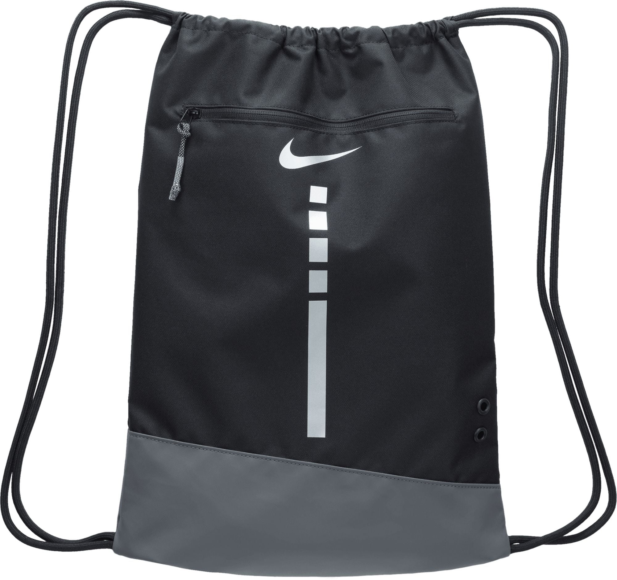 Nike Hoops Elite Drawstring 17L Bag (Blk/Irn Gry/Metallic Slvr ...