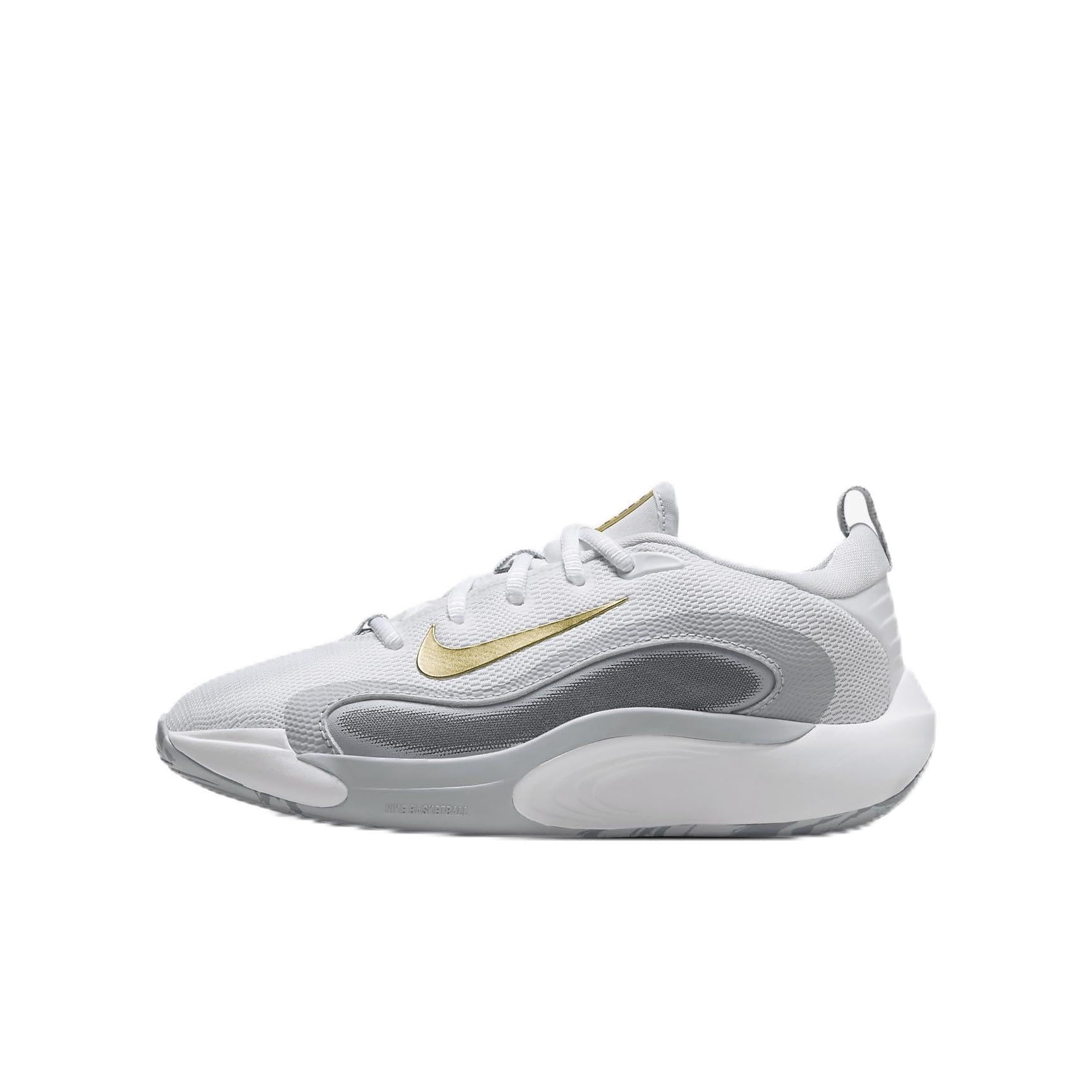 Nike IsoFly Big Kids' Basketball Shoes FN4384-100, White/Cool Grey/Wolf ...