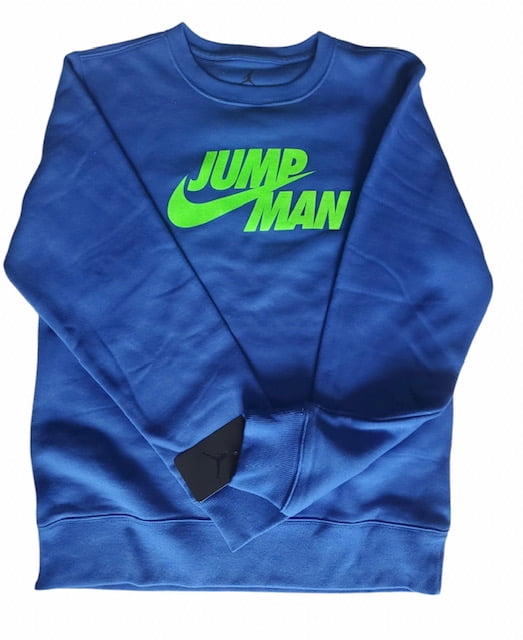 Nike Jordan Big Boy Jumpman Crew Neck Fleece Pullover Sweatshirt ...