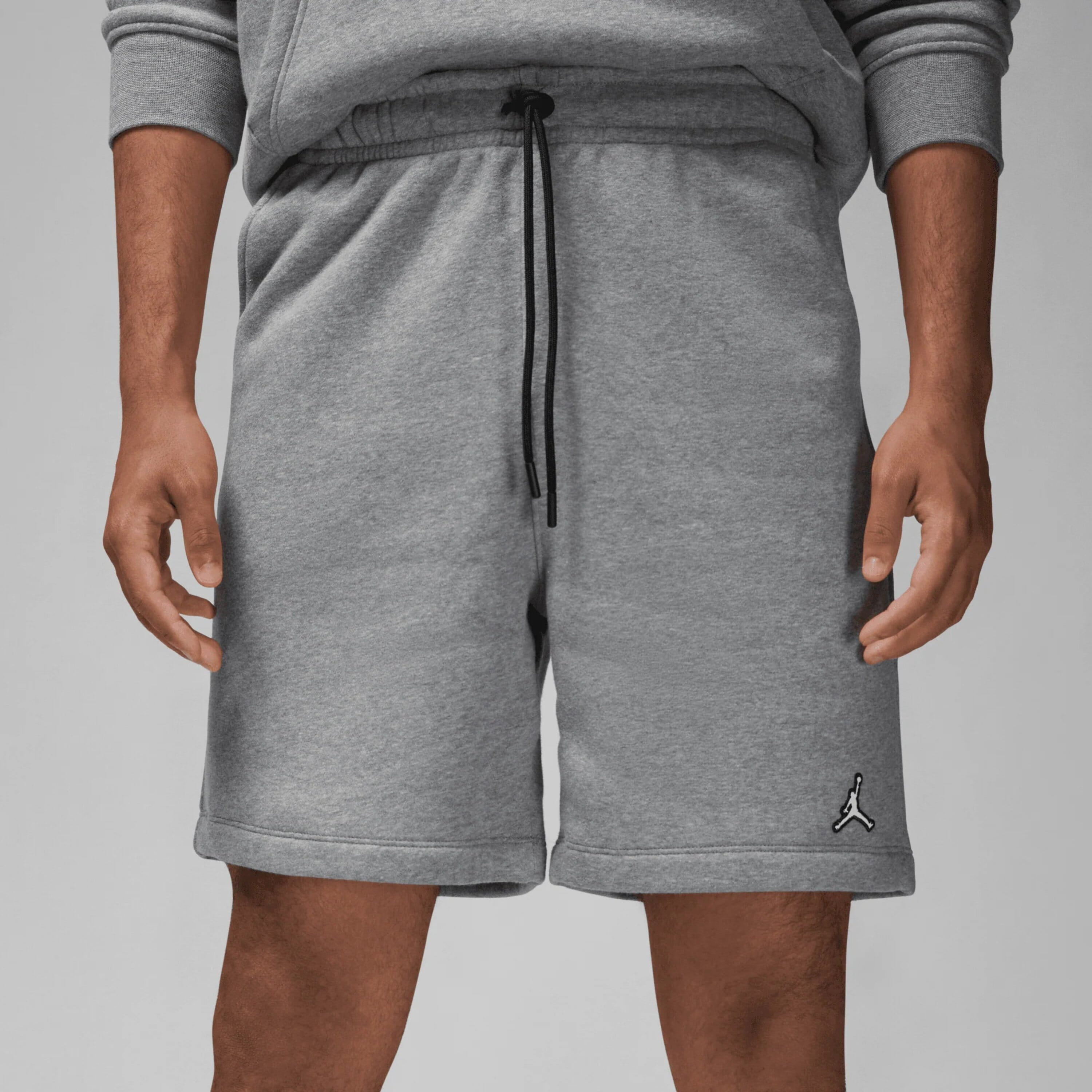 Nike Jordan Brooklyn Fleece Shorts Carbon Heather/Carbon Heather/White ...