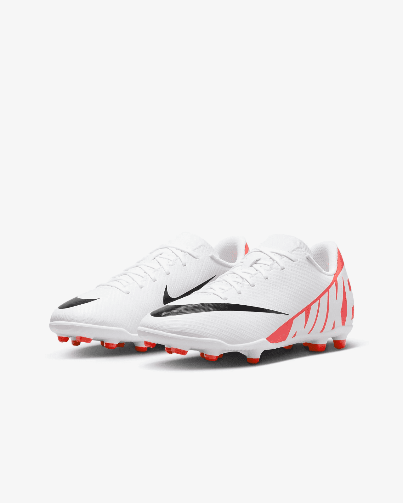 Nike Jr. Mercurial Vapor 15 Club DJ5958-600 Kids White Red Soccer ...