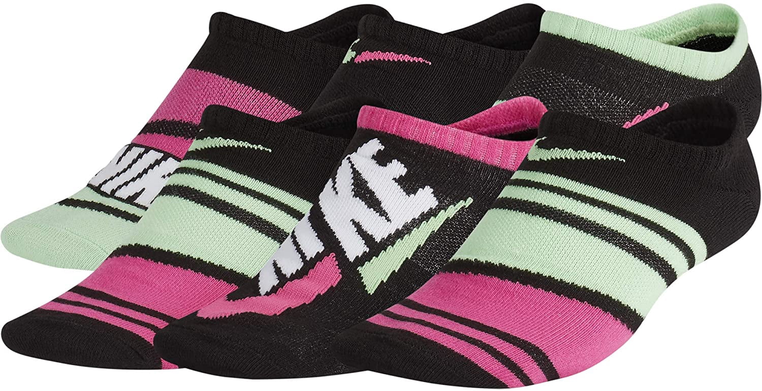 Nike Kids Performance Lightweight No-Show GFX Training Sock 6 Pair ...