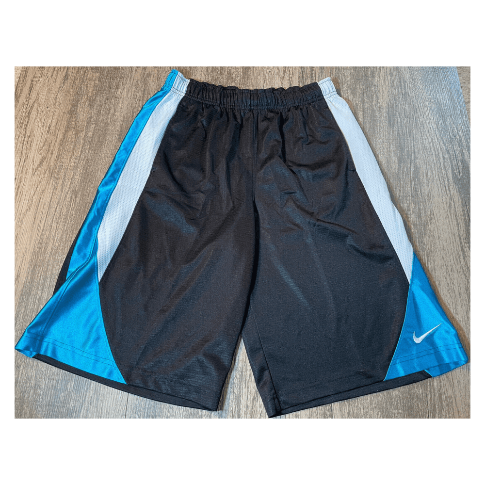 Nike Little Boys Colorblocked Avalanche Shorts, Black/Blue Lagoon, Size ...