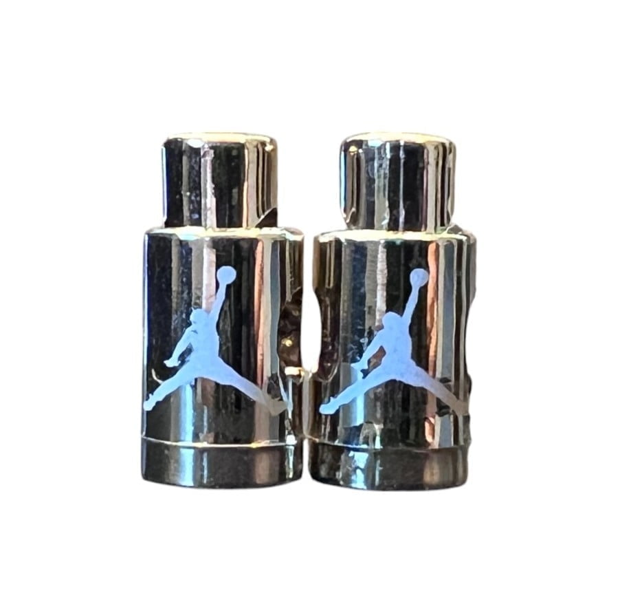 Nike Logo Air Jordan VI Lace Locks Gold Base White Jumpman- Laces ...