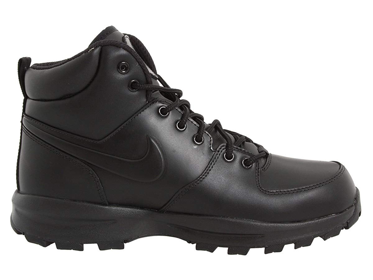 Nike Manoa 454350-003 Men's Triple Black Leather Mid Top Hiking Boots D324 (7) - Walmart.com