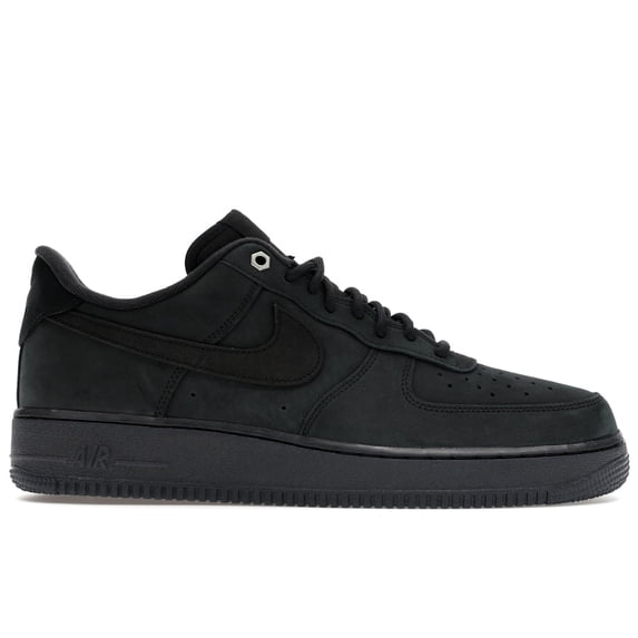 Nike Men's Air Force 1 Low '07 WB Triple Black Nubuck Shoes, from ...