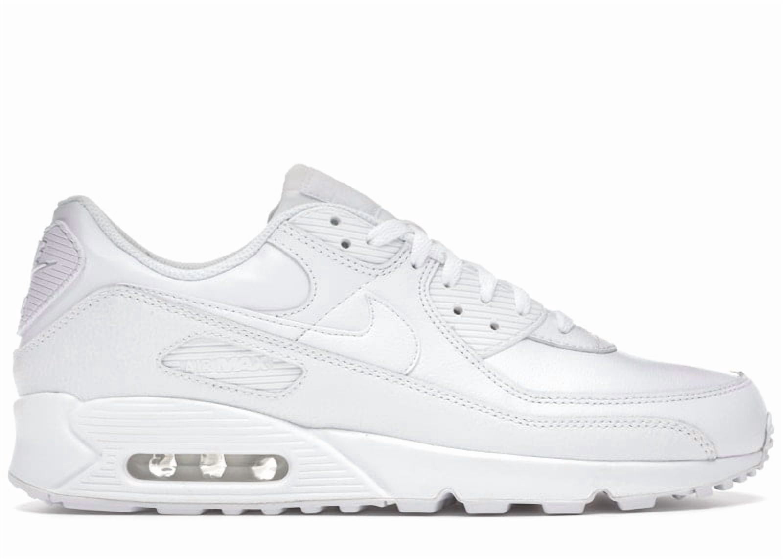 Nike Mens Air Max 90 Leather Triple White Running Shoes From Stockx