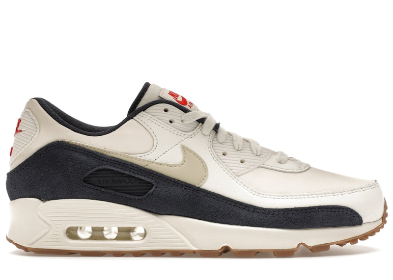 Nike Men's Air Max 90 Rare Air Pale Ivory Thunder Blue Running Shoes ...